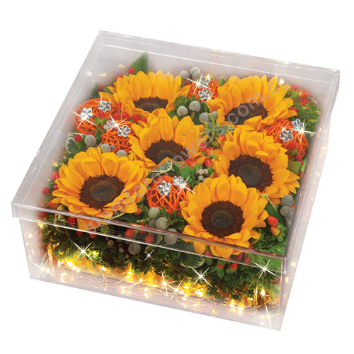 CSM-216-Sunflowers Light Box – Stamford Flowers & Gifts Pte Ltd